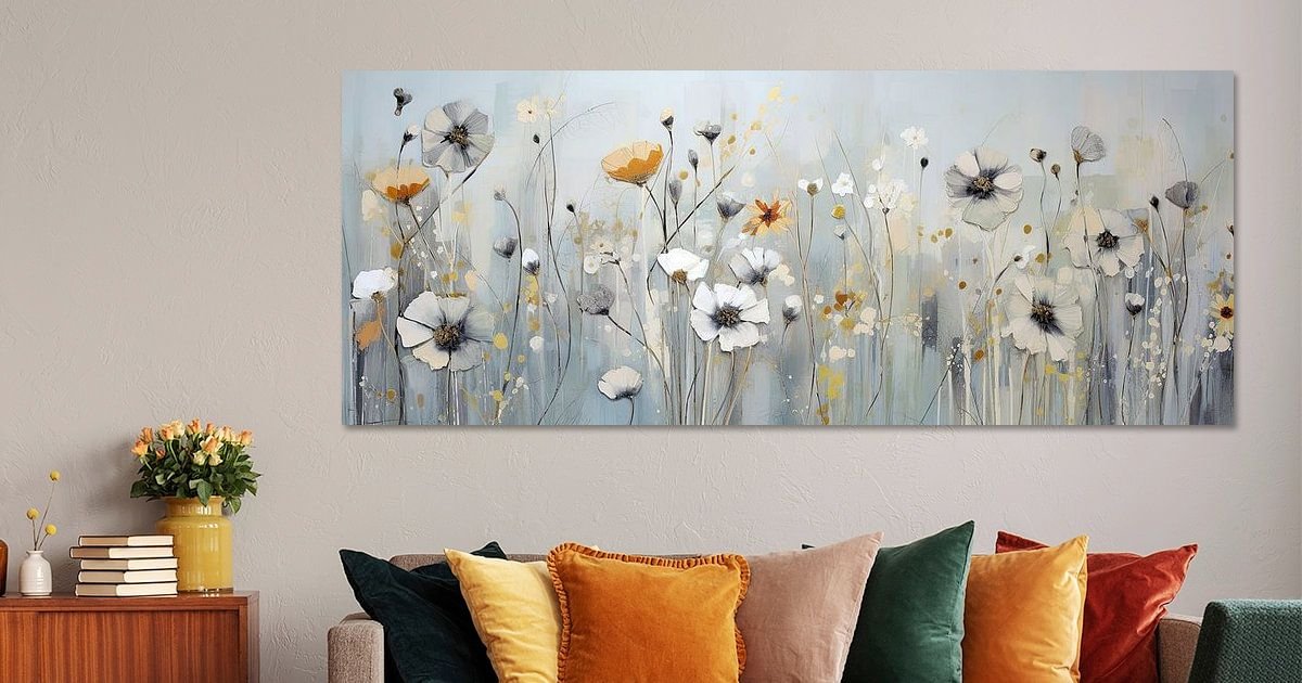 Bloem van De Mooiste Kunst op canvas, behang en meer